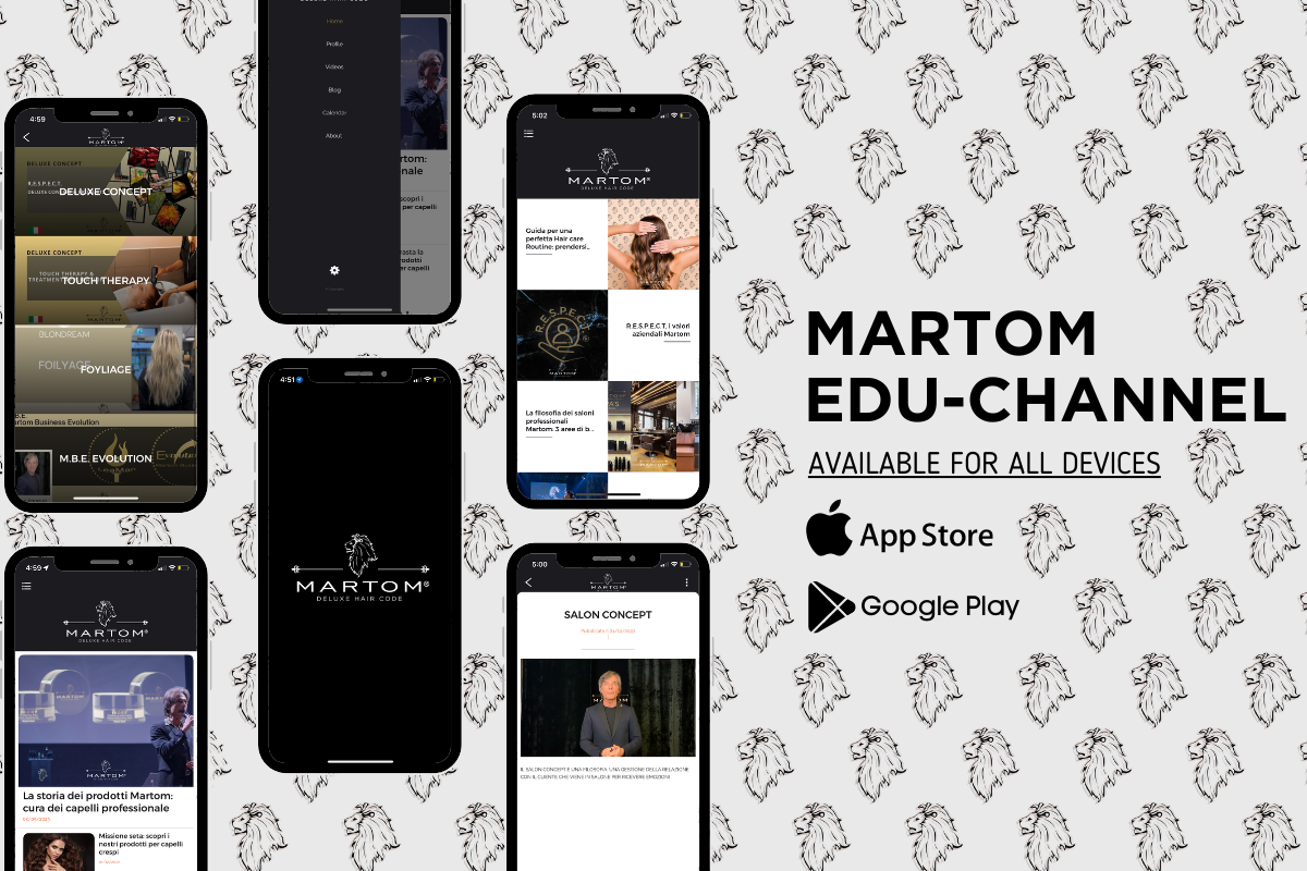 Training for professional hairdressers - the Martom DHC app